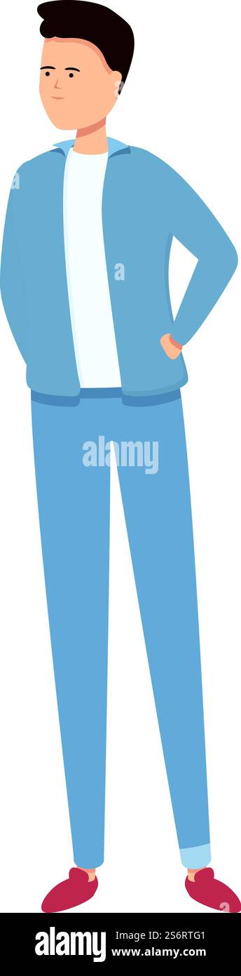 Blue boy clothes icon cartoon vector. Happy kid. Shop template. Blue ...