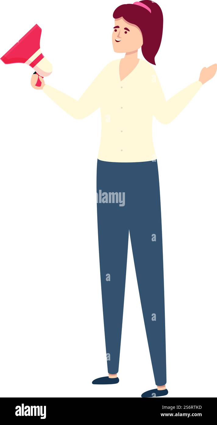 Woman orator icon cartoon vector. Business person. Adult presenter ...