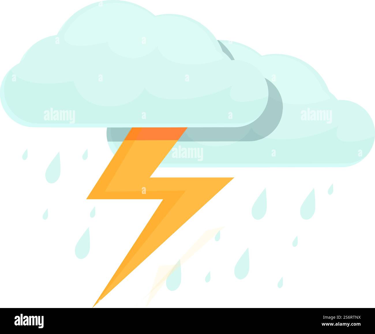 Thunderstorm icon cartoon vector. Thunder lightning. Flash bolt ...