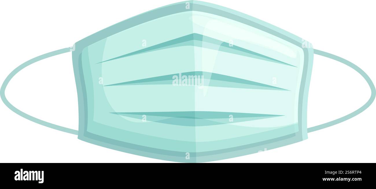Disposable face mask icon cartoon vector. Surgical doctor. Mouth wear ...