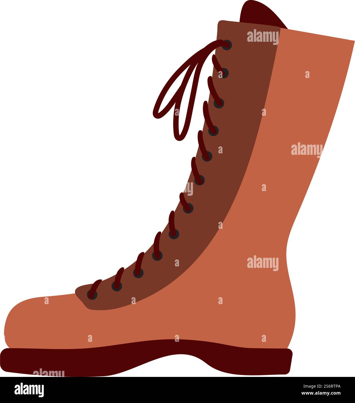 Icon Of Hiking Boot. Flat Color Design. Vector Illustration Stock ...