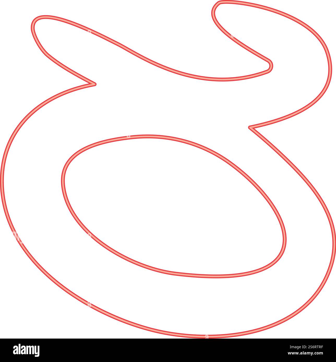 Neon symbol bull for religion rare red color vector illustration image ...