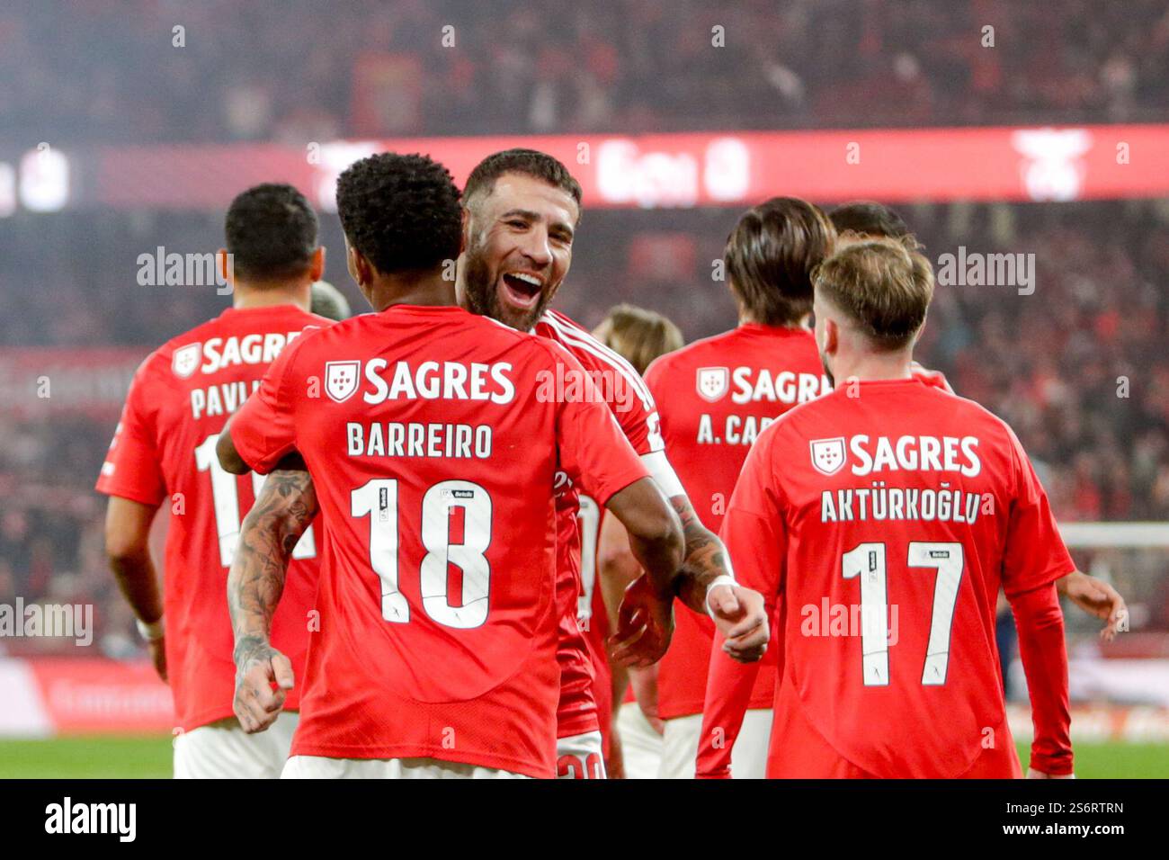 Leandro Barreiro midfielder of SL Benfica celebrates after scoring a ...