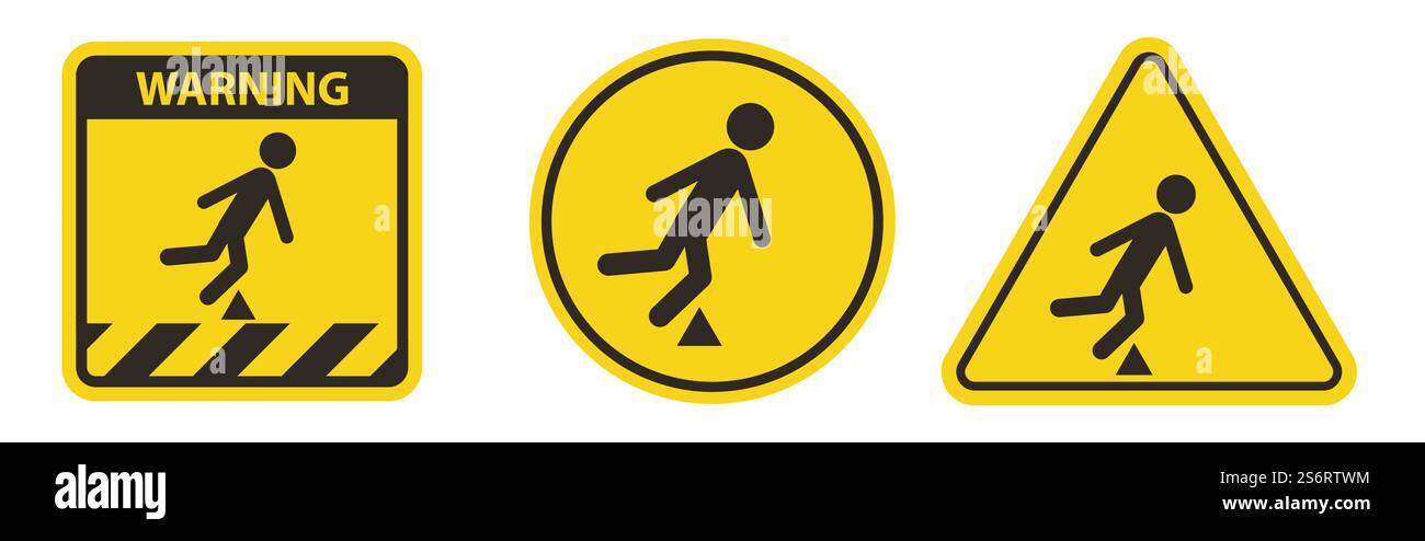 Trip Hazard Symbol Sign Isolate On White Background,Vector Illustration ...