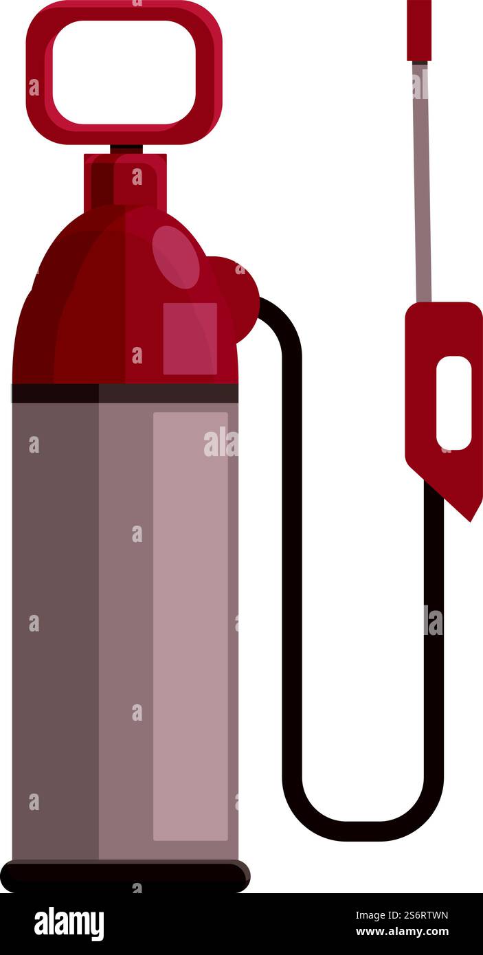 Chemical gas bottle icon cartoon vector. Oxygen cylinder. Compressed ...