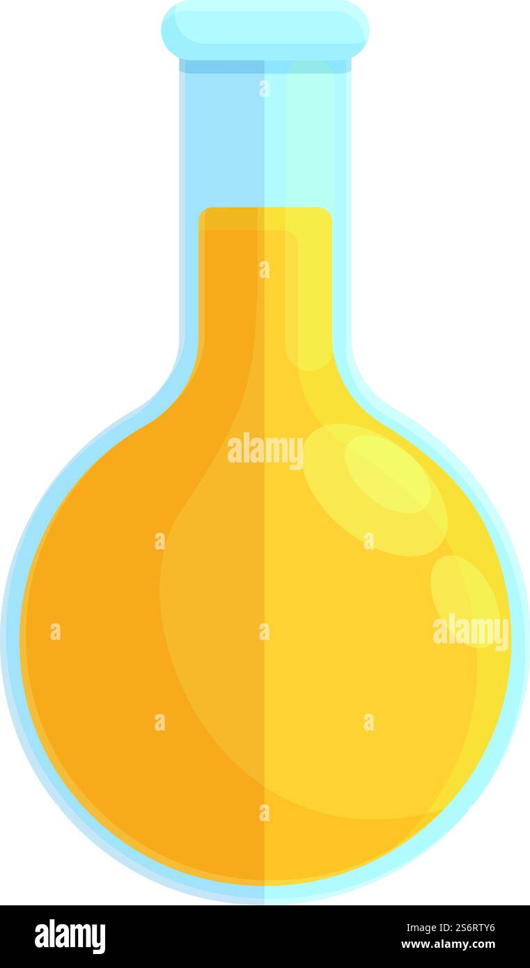 Chemistry flask icon cartoon vector. Research lab. Medical laboratory ...
