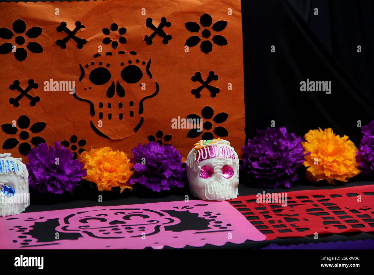 Mexican Day of the Dead altar, honors the souls of family members who ...