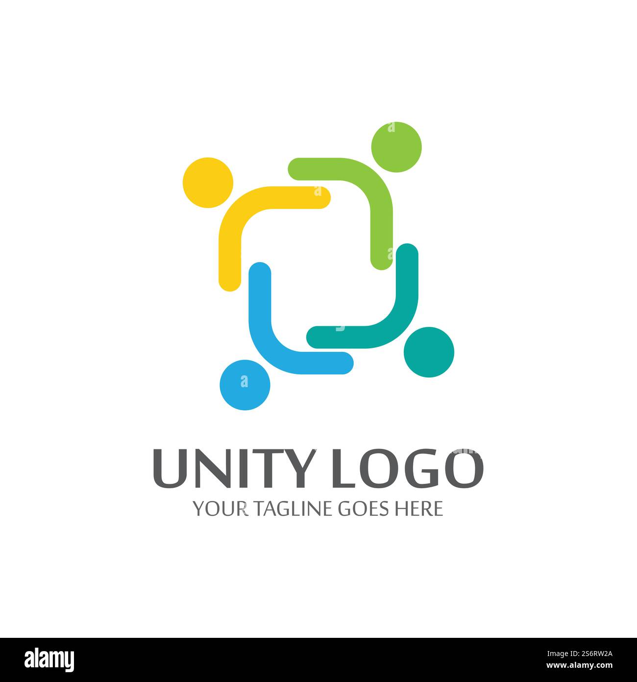 colorful unity concept logo icon vector template Stock Vector Image ...