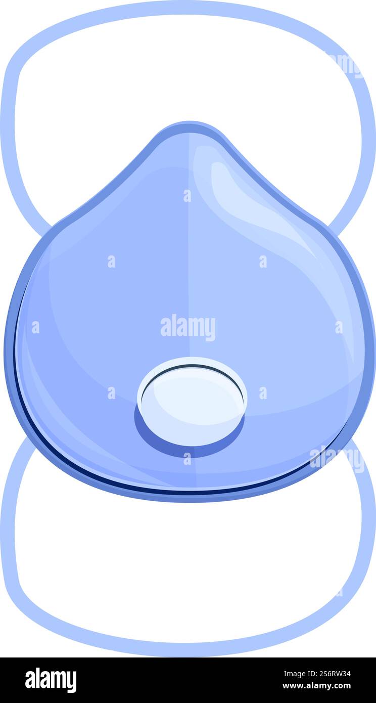 Respiratory mask icon cartoon vector. Medical safety. Hospital ...