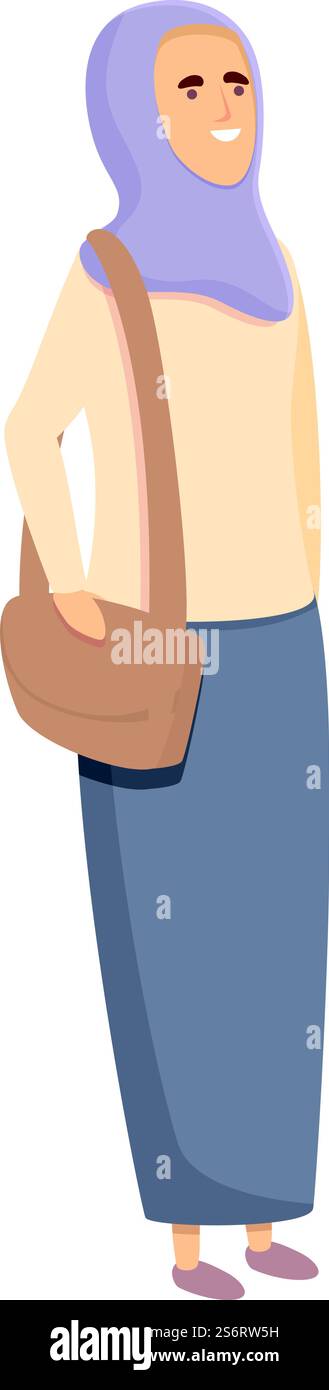 Study teacher icon cartoon vector. Muslim school. Class student. Study ...