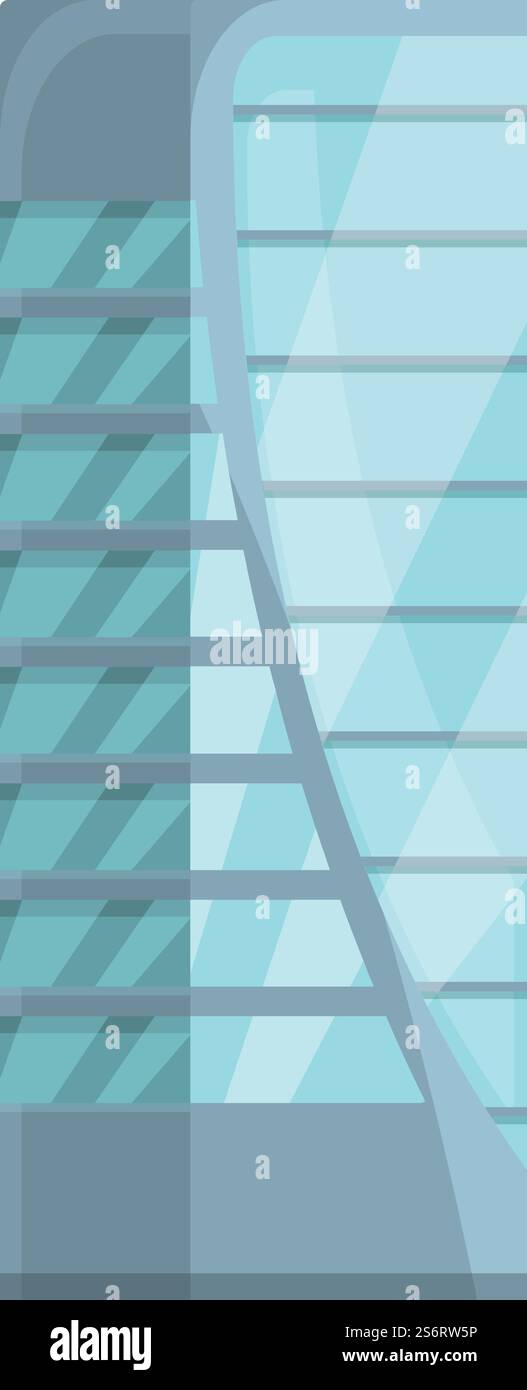 Exterior multistory icon cartoon vector. Condo block. Residential house ...