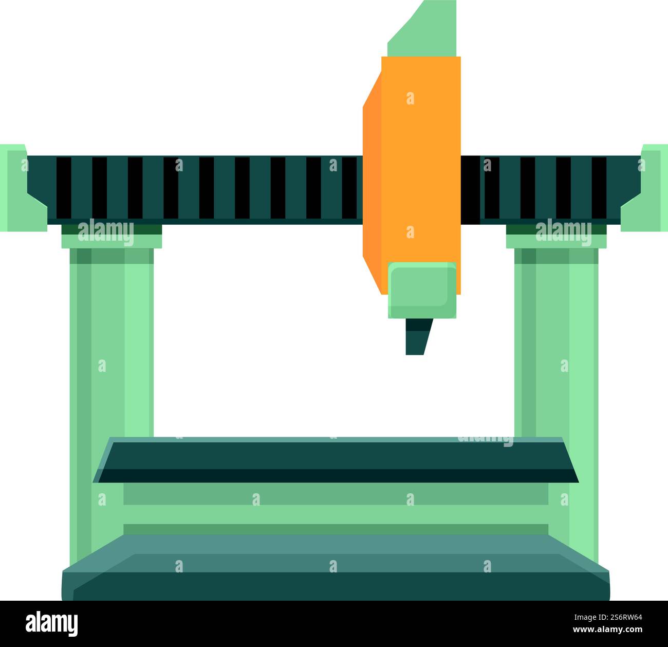 Mechanical cnc icon cartoon vector. Factory machine. Mill work ...