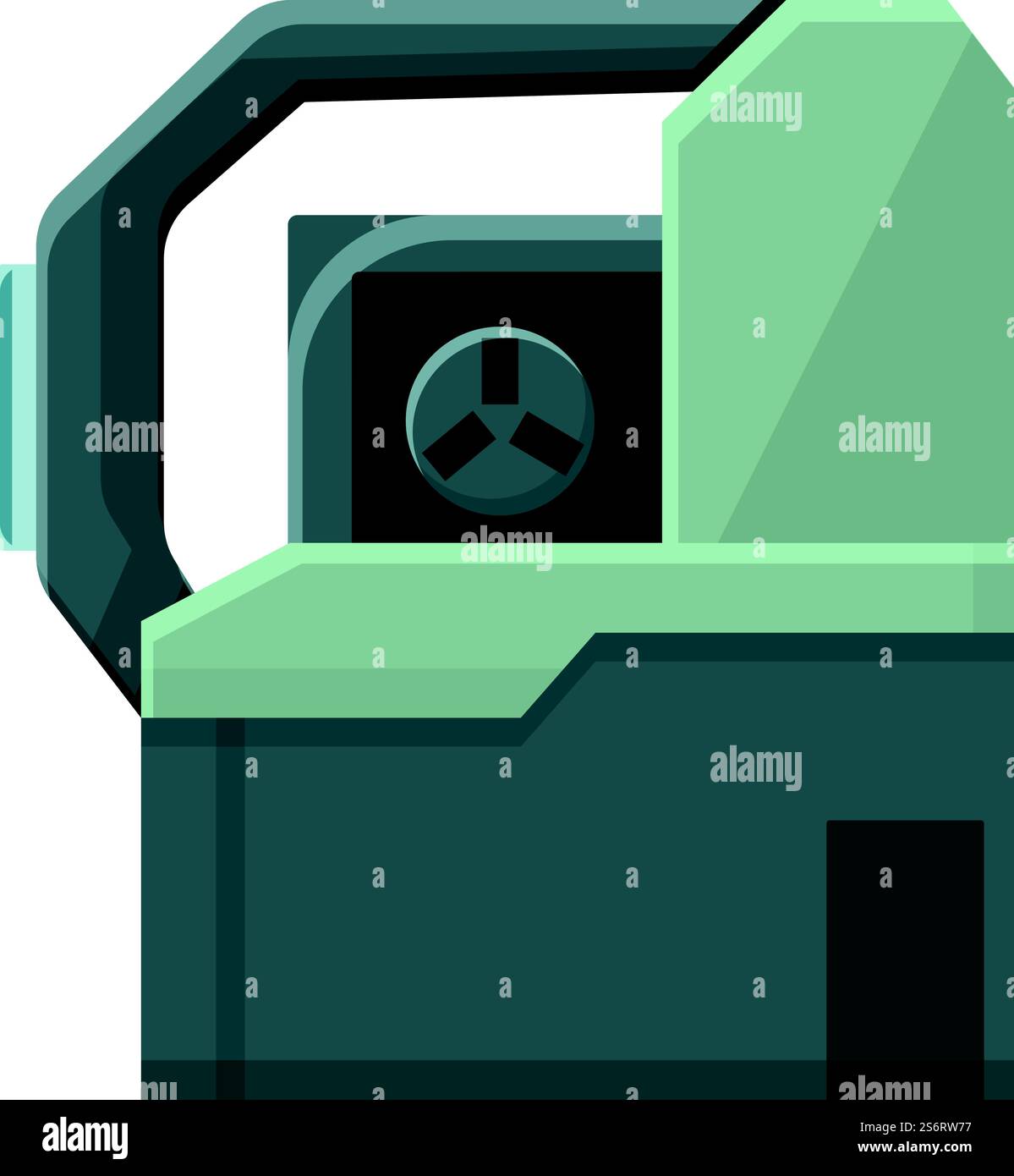 Cnc machinery icon cartoon vector. Machine factory. Industry lathe. Cnc ...