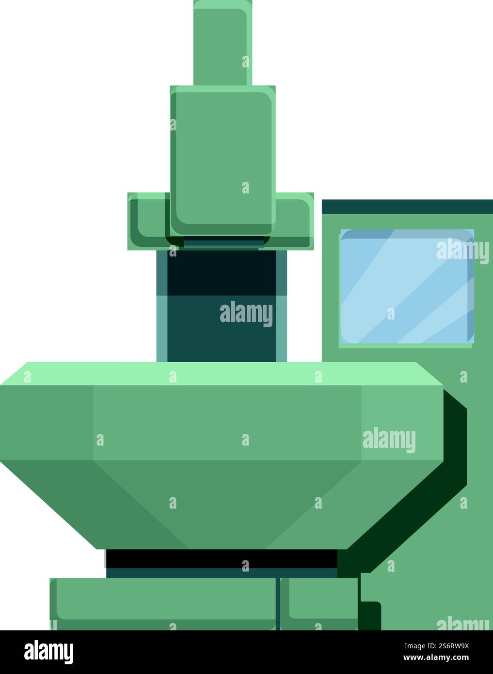Industry cnc icon cartoon vector. Machine factory. Steel lathe ...
