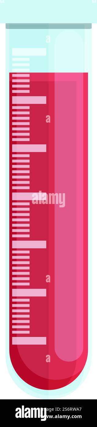 Blood test tube icon cartoon vector. Lab drug. Medical laboratory ...