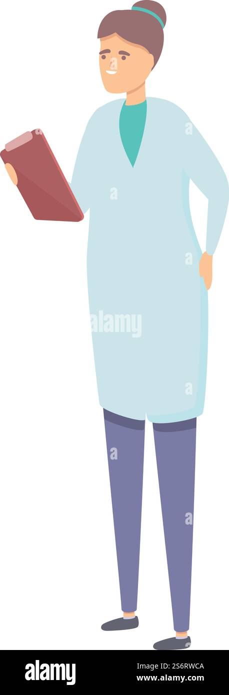 Research doctor icon cartoon vector. Chemical test. Medical science ...