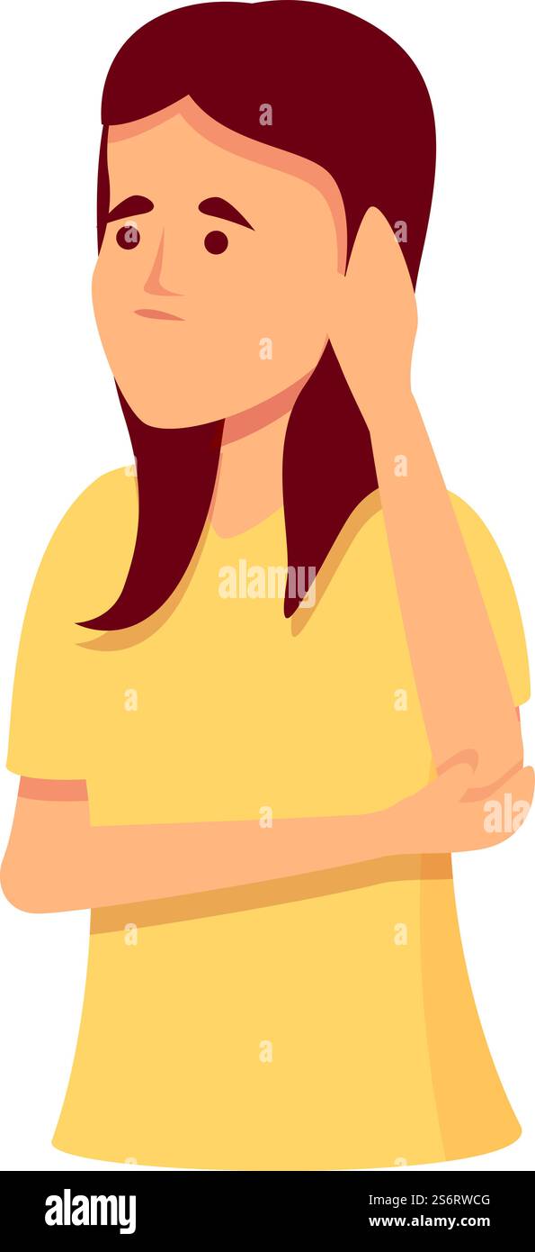 Mother deaf icon cartoon vector. Mute people. Person disability. Mother ...