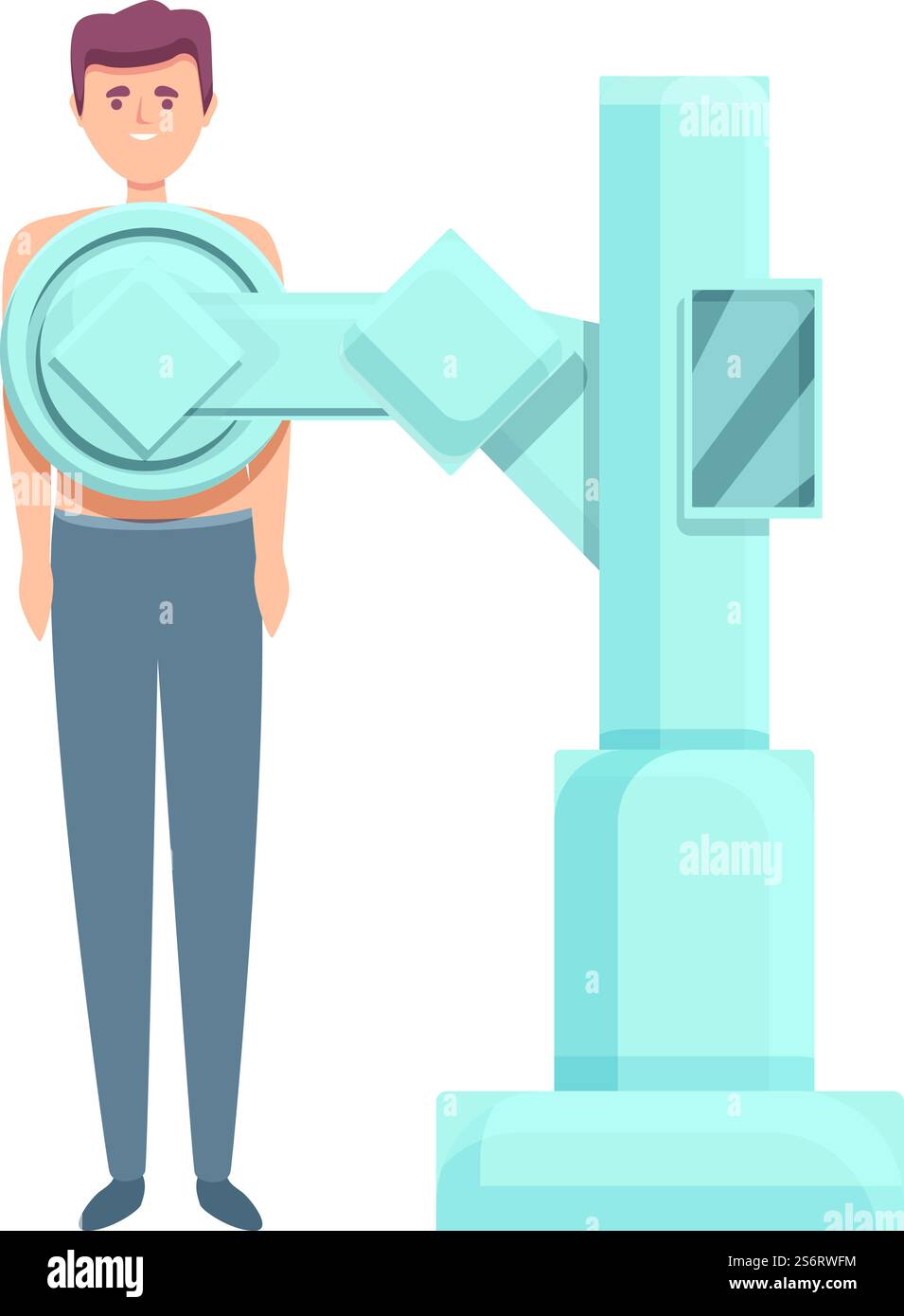 Lungs examination icon cartoon vector. Lung doctor. Pneumonia patient ...