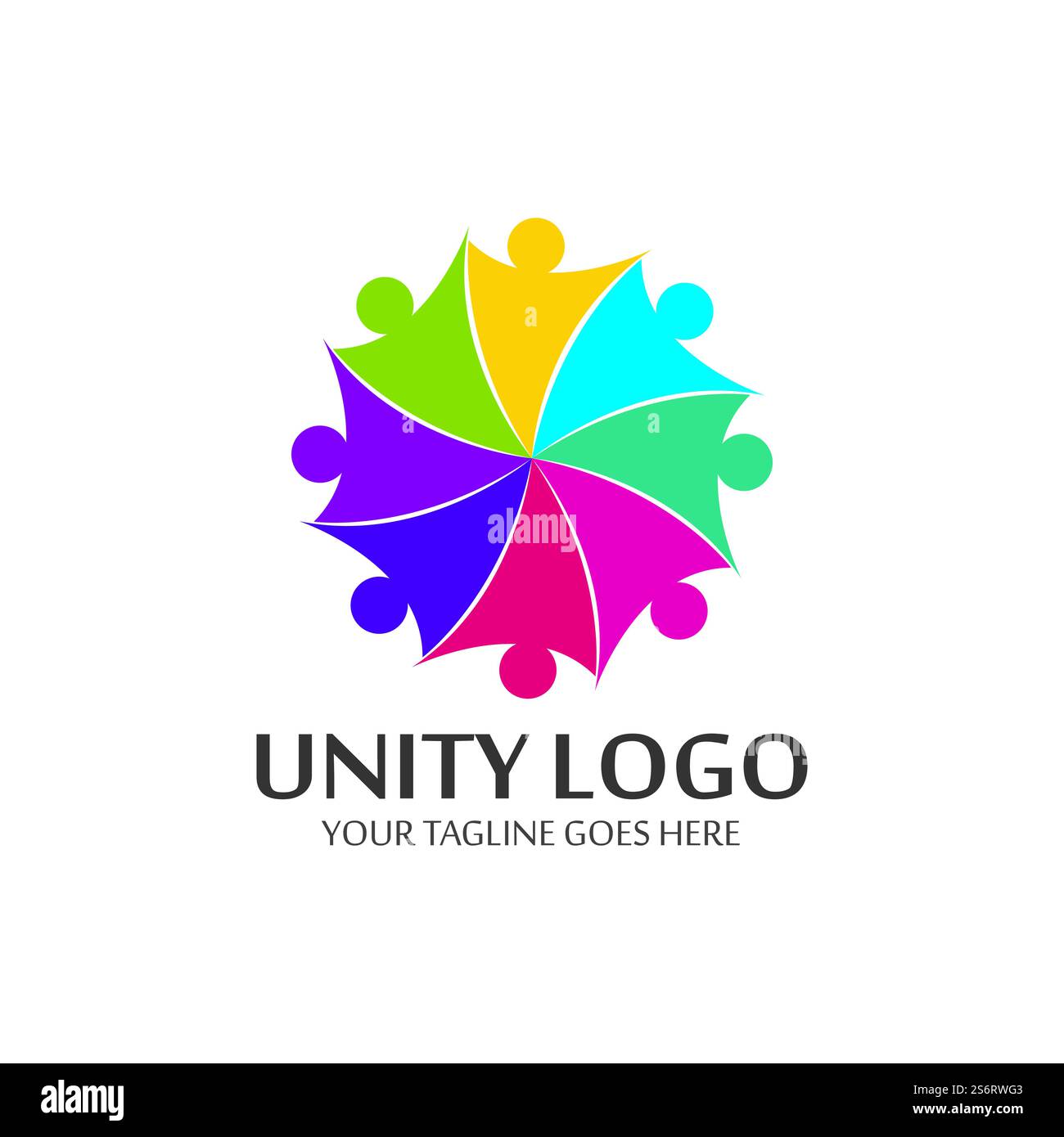 colorful unity concept logo icon vector template Stock Vector Image ...
