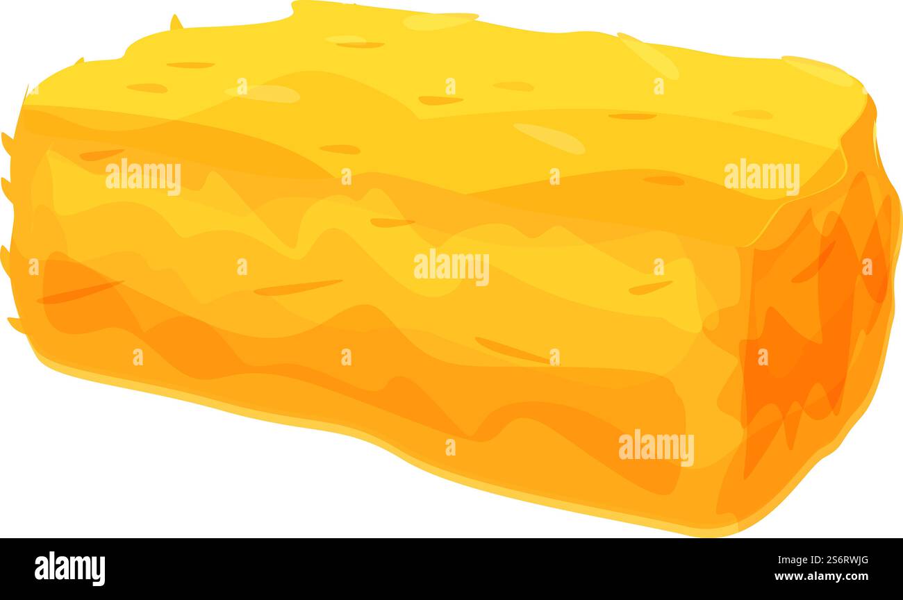 Wheat hay bale icon cartoon vector. Farm stack. Pile grass. Wheat hay ...