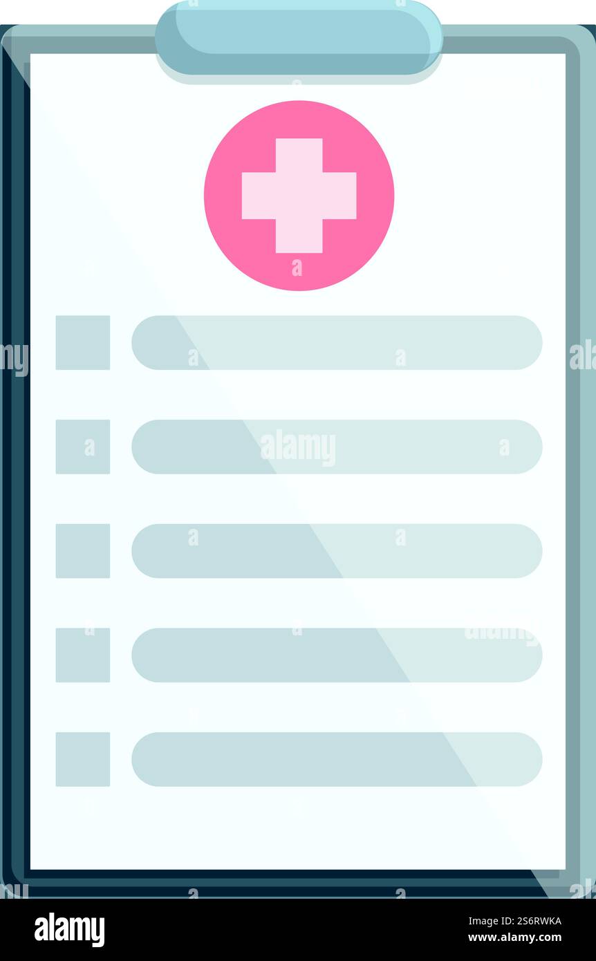 Medical clipboard icon cartoon vector. Doctor report. Health ...