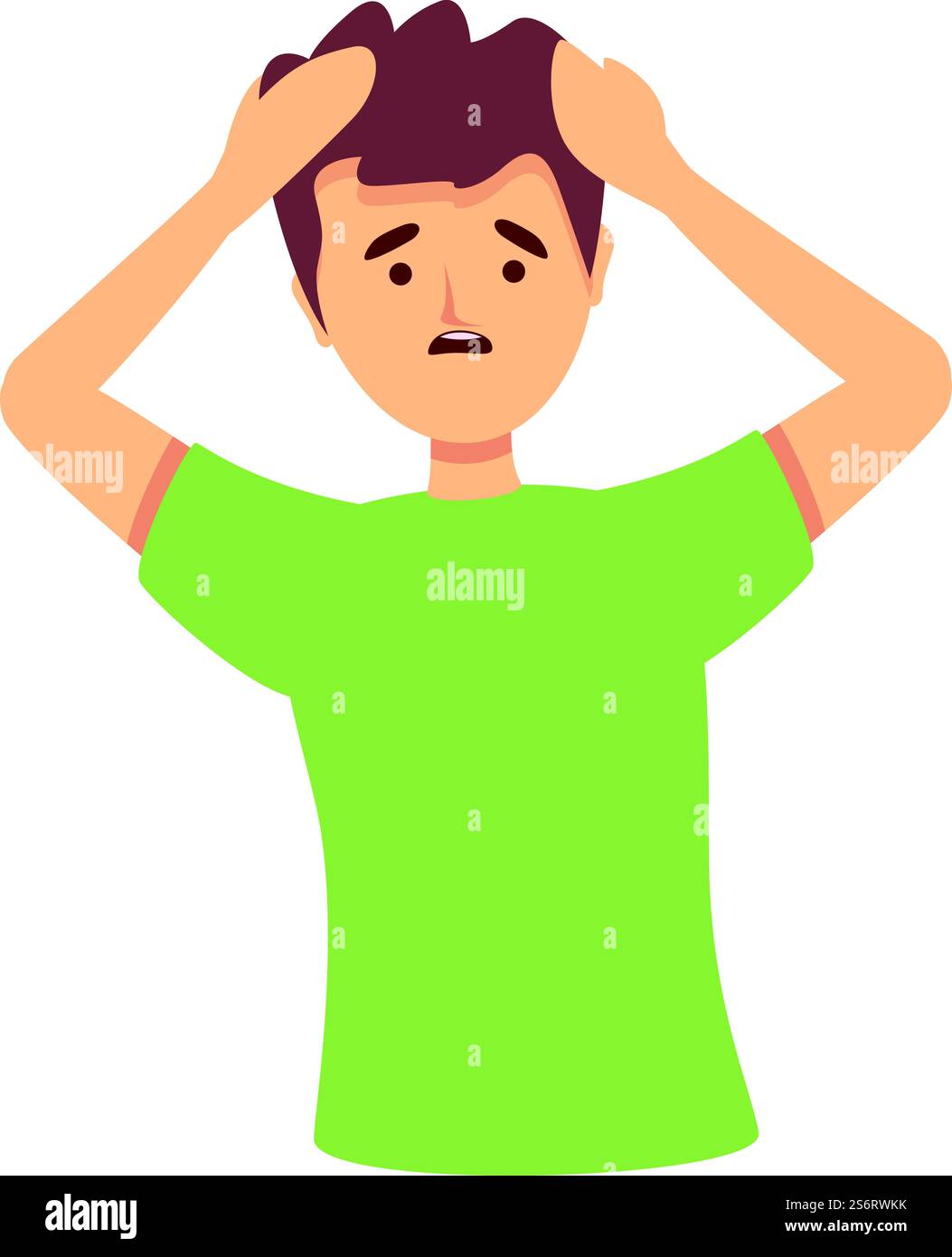 Student stress icon cartoon vector. Panic attack. Mental disorder ...