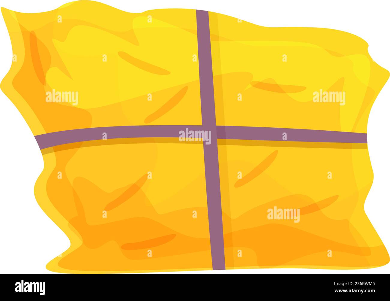 Wheat hay bale icon cartoon vector. Farm stack. Field pile. Wheat hay ...