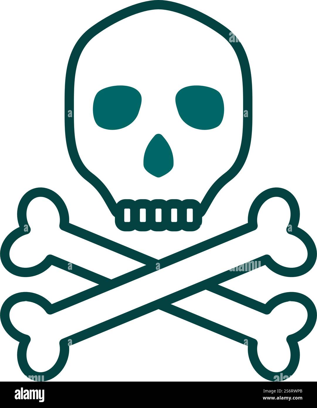 Poison Sign Icon. Editable Bold Outline With Color Fill Design. Vector ...