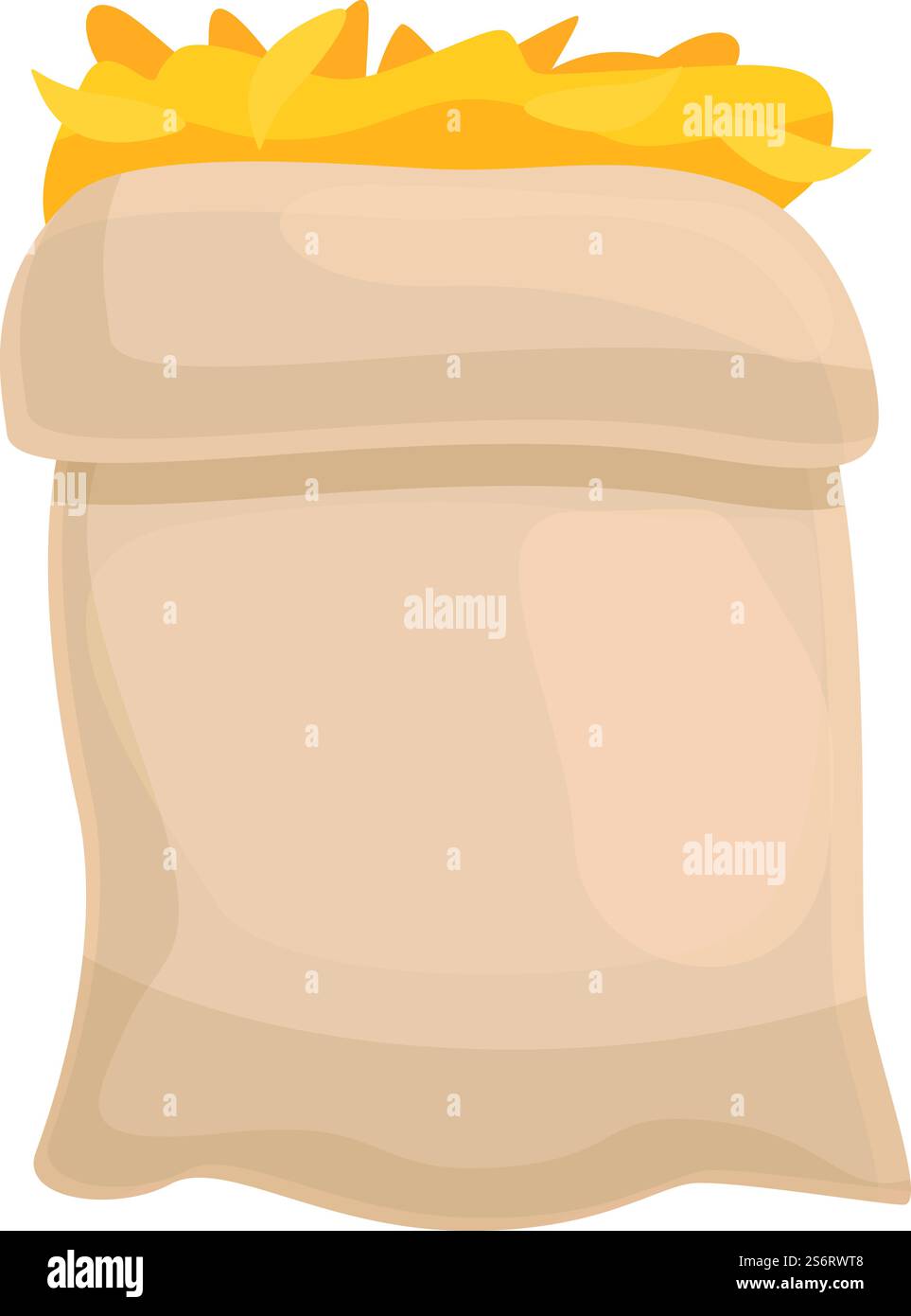 Sack hay icon cartoon vector. Bale straw. Farm stack. Sack hay icon ...