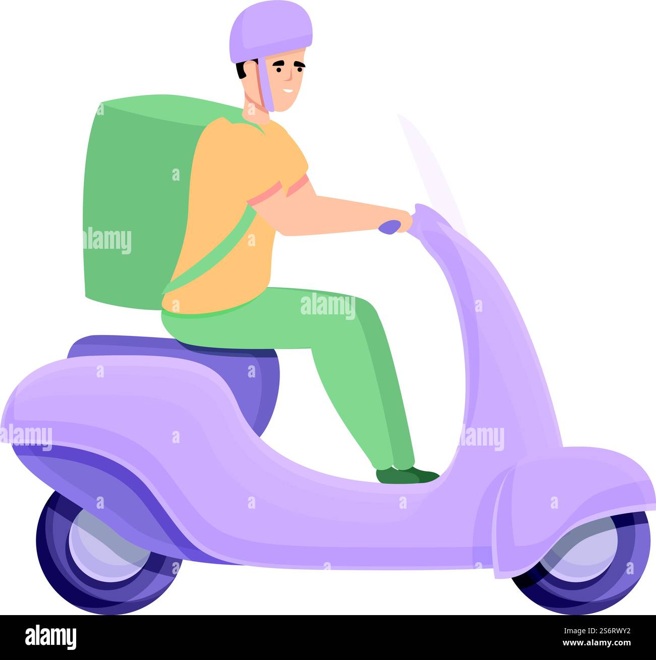 Courier cap icon cartoon vector. Scooter delivery. Man food. Courier ...