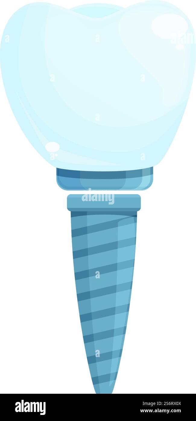 New dental implant icon cartoon vector. Oral tooth. Dentis jaw. New ...