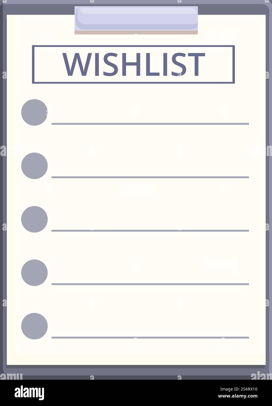 Wishlist clipboard icon cartoon Stock Vector Images - Alamy