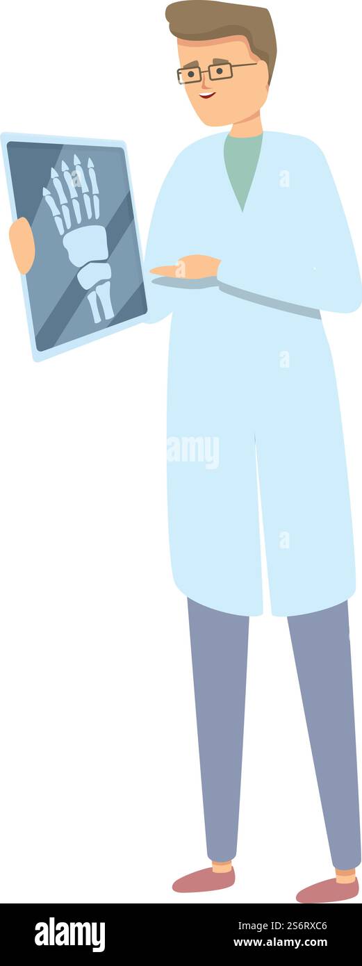 Doctor diagnosis icon cartoon vector. Xray radiology. Bone machine ...