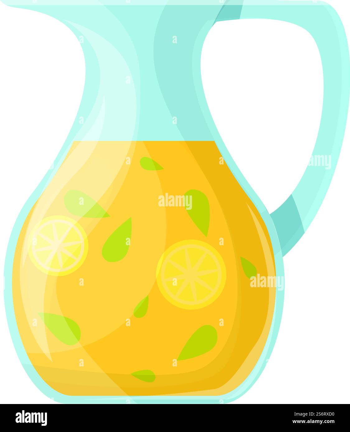 Lemonade jug icon cartoon vector. Juice pitcher. Lemon glass. Lemonade jug icon cartoon vector ...