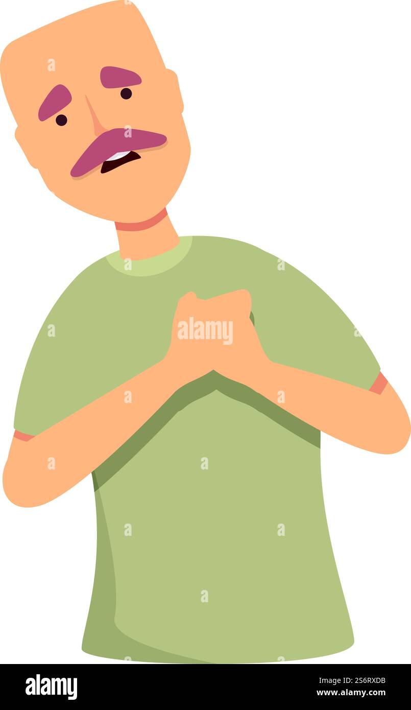 Father fear icon cartoon vector. Panic attack. Mental disorder. Father ...