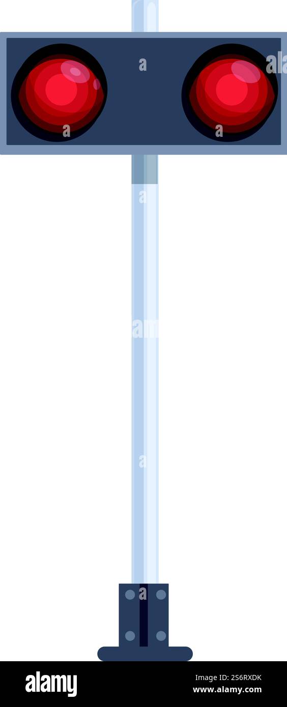 Railway light icon cartoon vector. Train road. Cross station. Railway ...