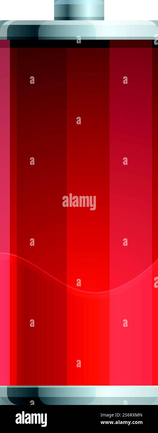 Empty battery icon cartoon vector. Charger energy. Low level. Empty ...