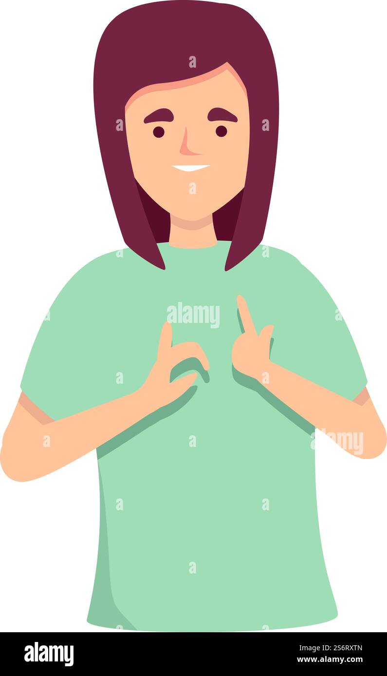 Mother speak deaf icon cartoon vector. Mute people. Disability person ...