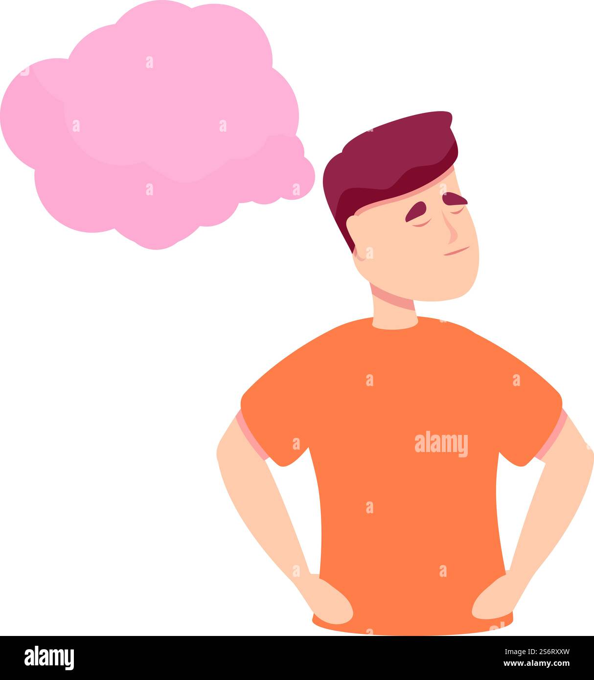 Boy forget thinking icon cartoon vector. Memory lost. Care disease. Boy ...