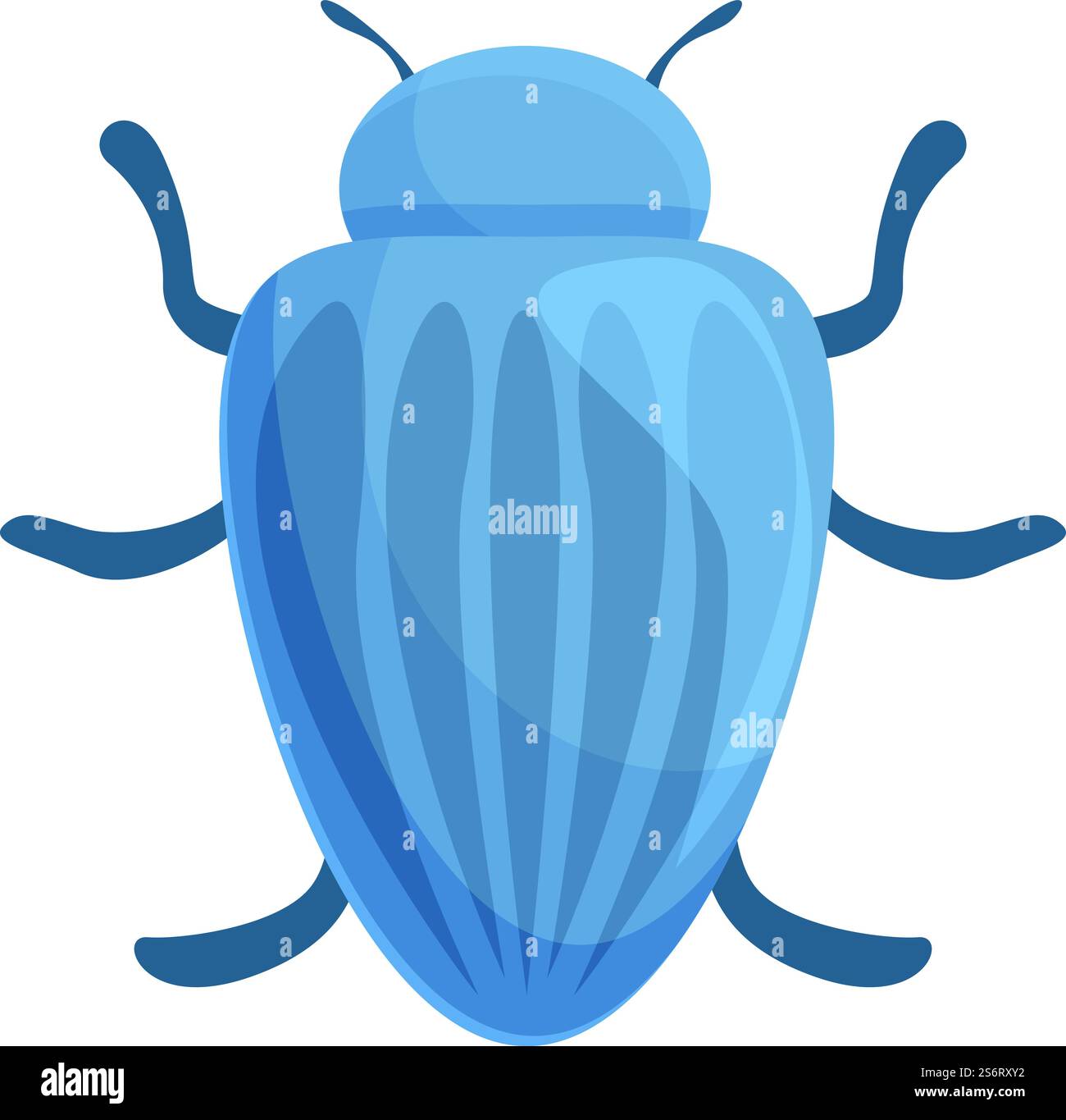 Blue bug icon cartoon vector. Insect beetle. Cute bug. Blue bug icon ...