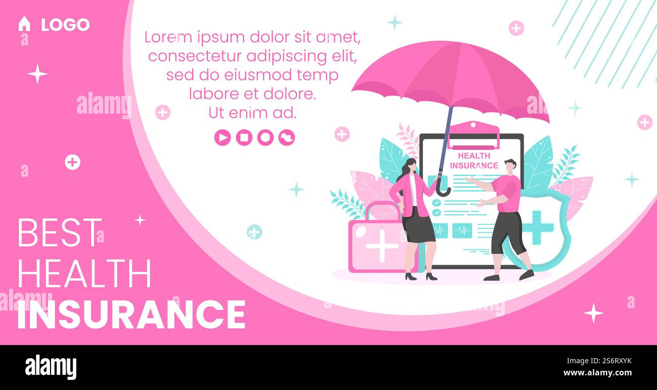 Health Care Post Template Flat Design Illustration Editable of Square ...