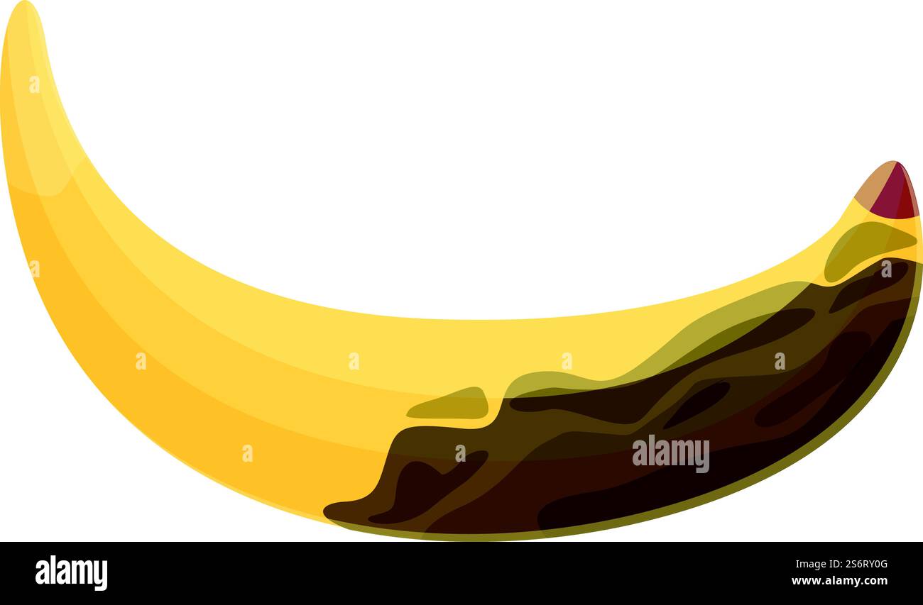 Contaminated banana icon cartoon vector. Food virus. Fruit ...