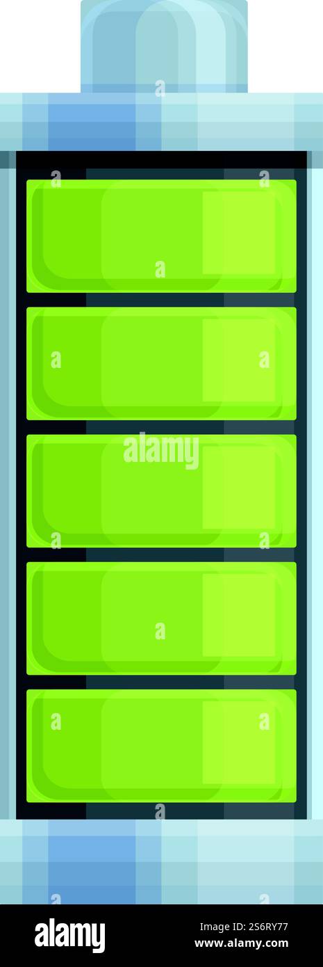 Full cell battery icon cartoon vector. Charge energy. Power indicator ...