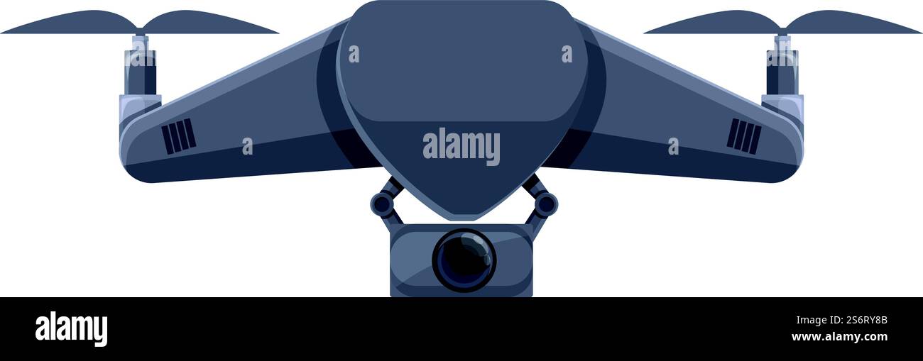 Air quadcopter icon cartoon vector. Camera drone. Aerial control. Air ...