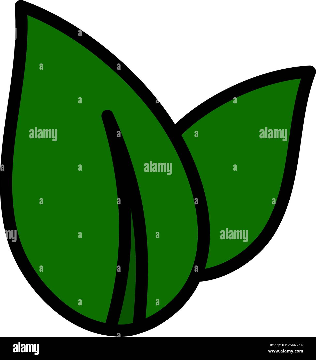 Spa Leaves Icon. Editable Bold Outline With Color Fill Design. Vector ...