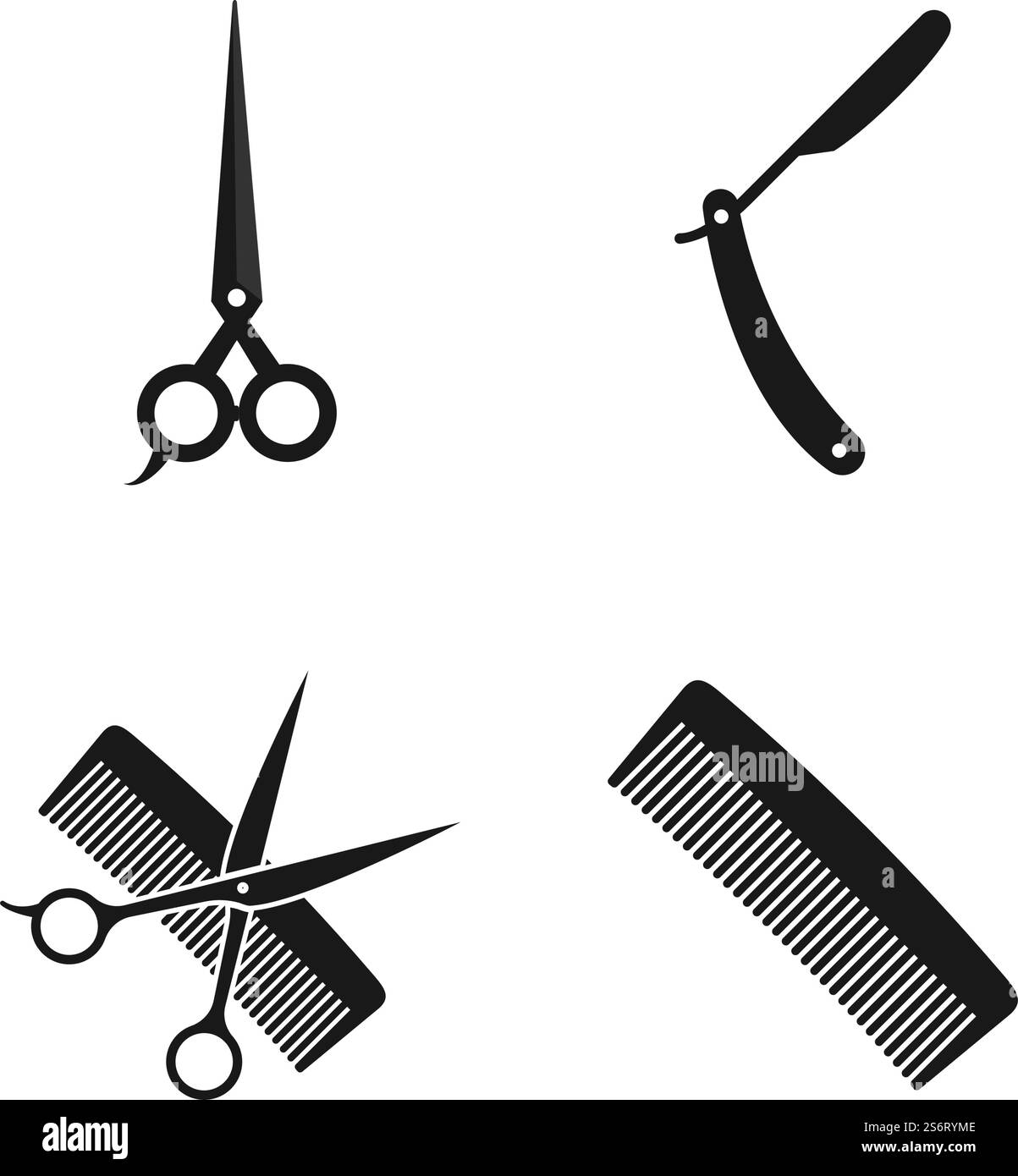 vintage barber shop logo vector icon template Stock Vector Image & Art ...