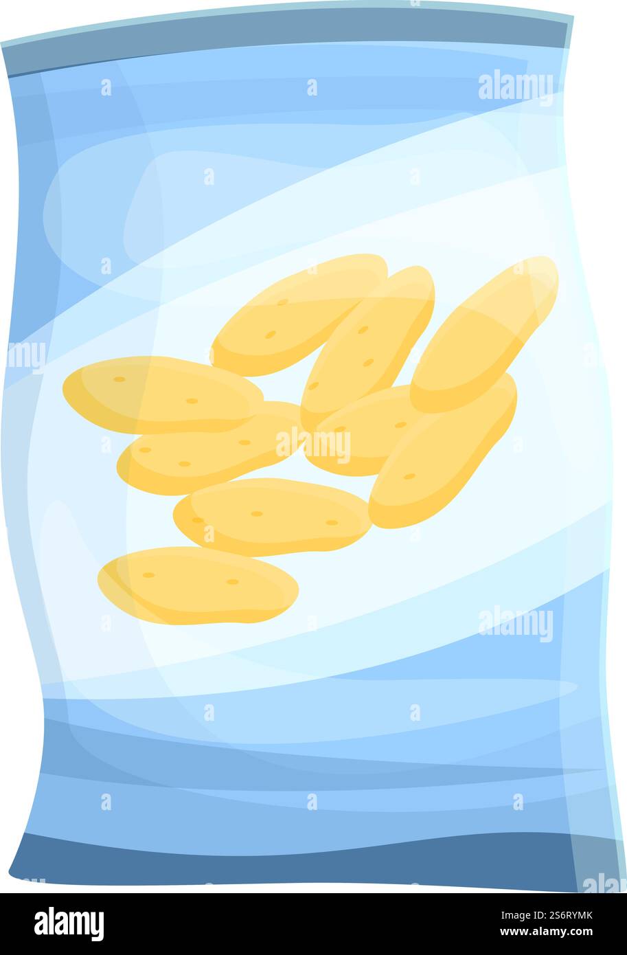 Cheese chips icon cartoon vector. Crunchy product. Delicious potato ...