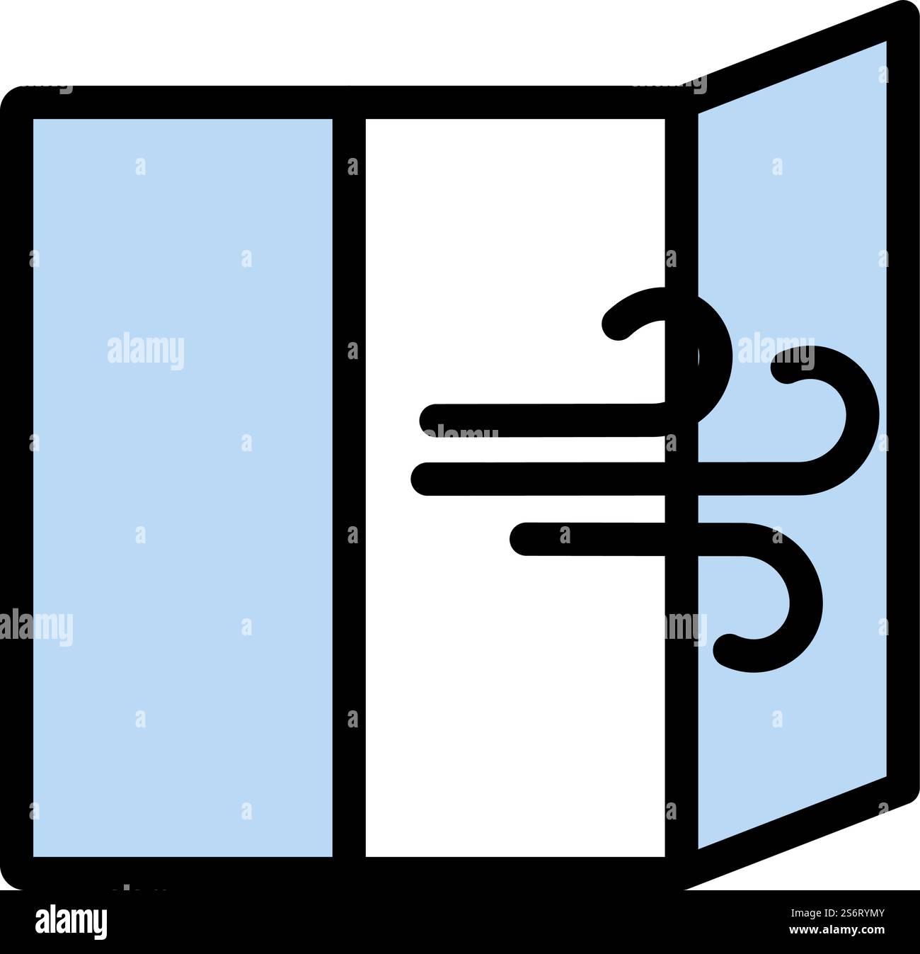 Room Ventilation Icon. Editable Bold Outline With Color Fill Design ...