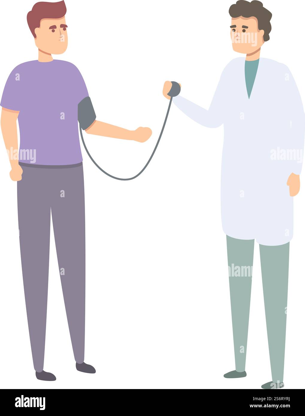 Blood pressure examination icon cartoon vector. High heart. Medical ...