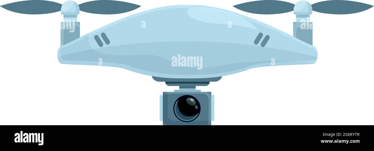 Aerial drone icon cartoon vector. Camera control. Video spy. Aerial ...